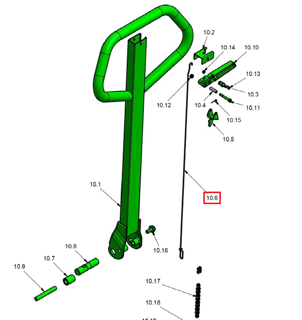 Release Rod Stainless Steel Logitrans 435039